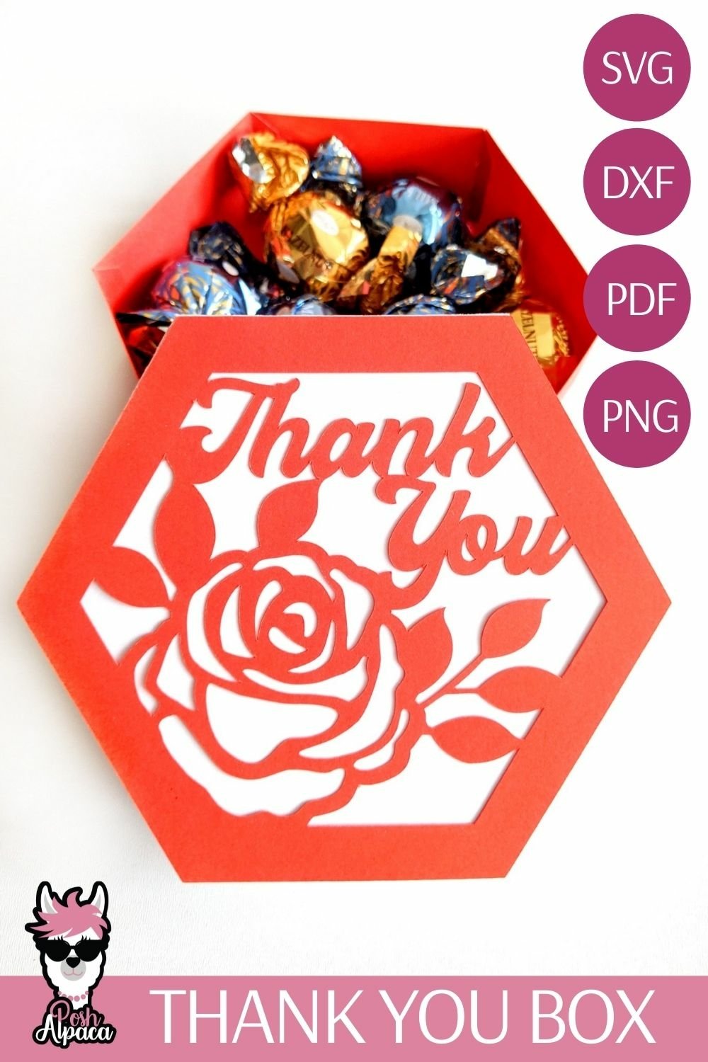 Thank you sweets box SVG