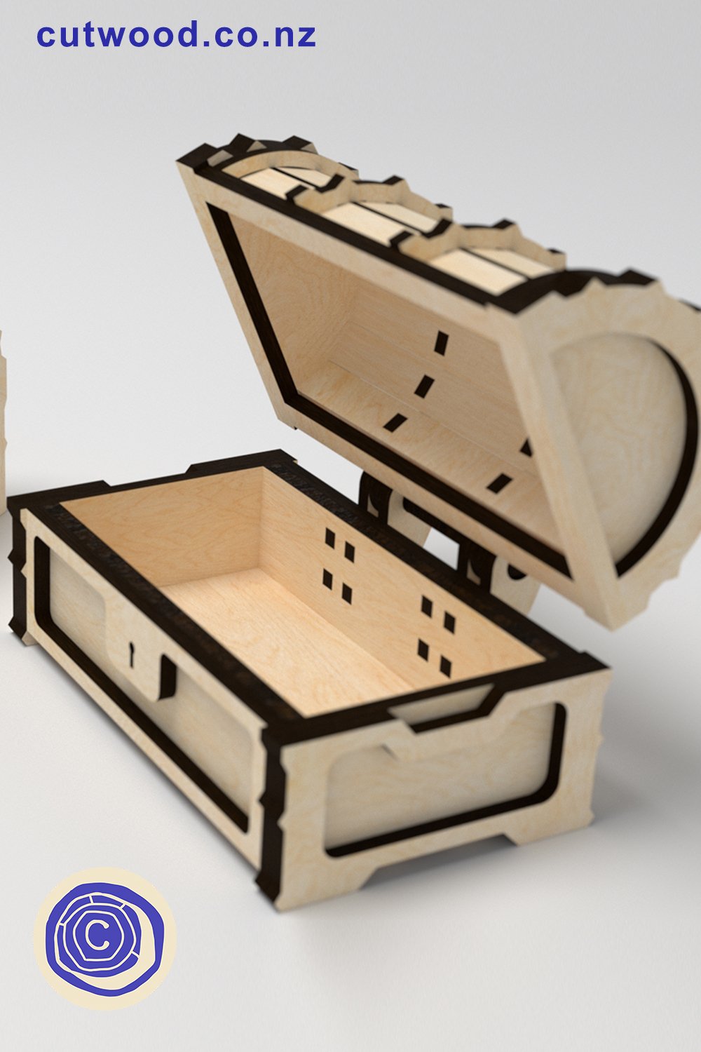 Miniature Treasure Chest SVG file