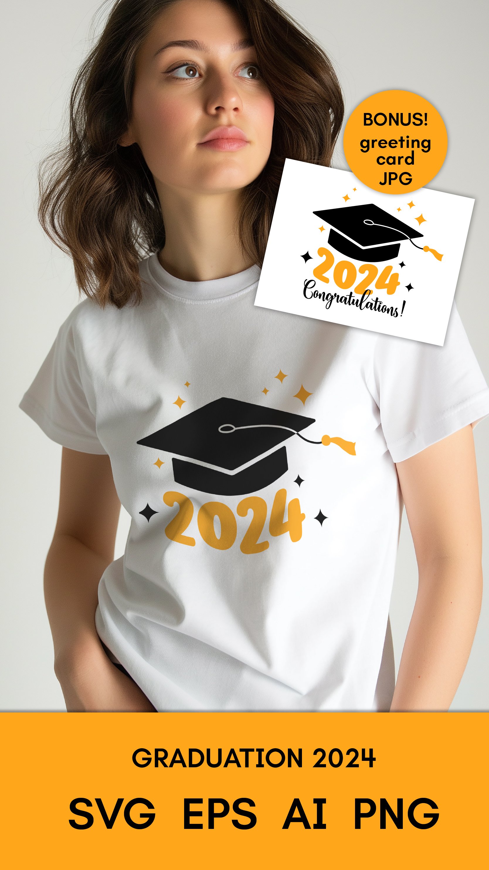 Graduation 2024 SVG Cut File Graduate T Shirt Sublimation