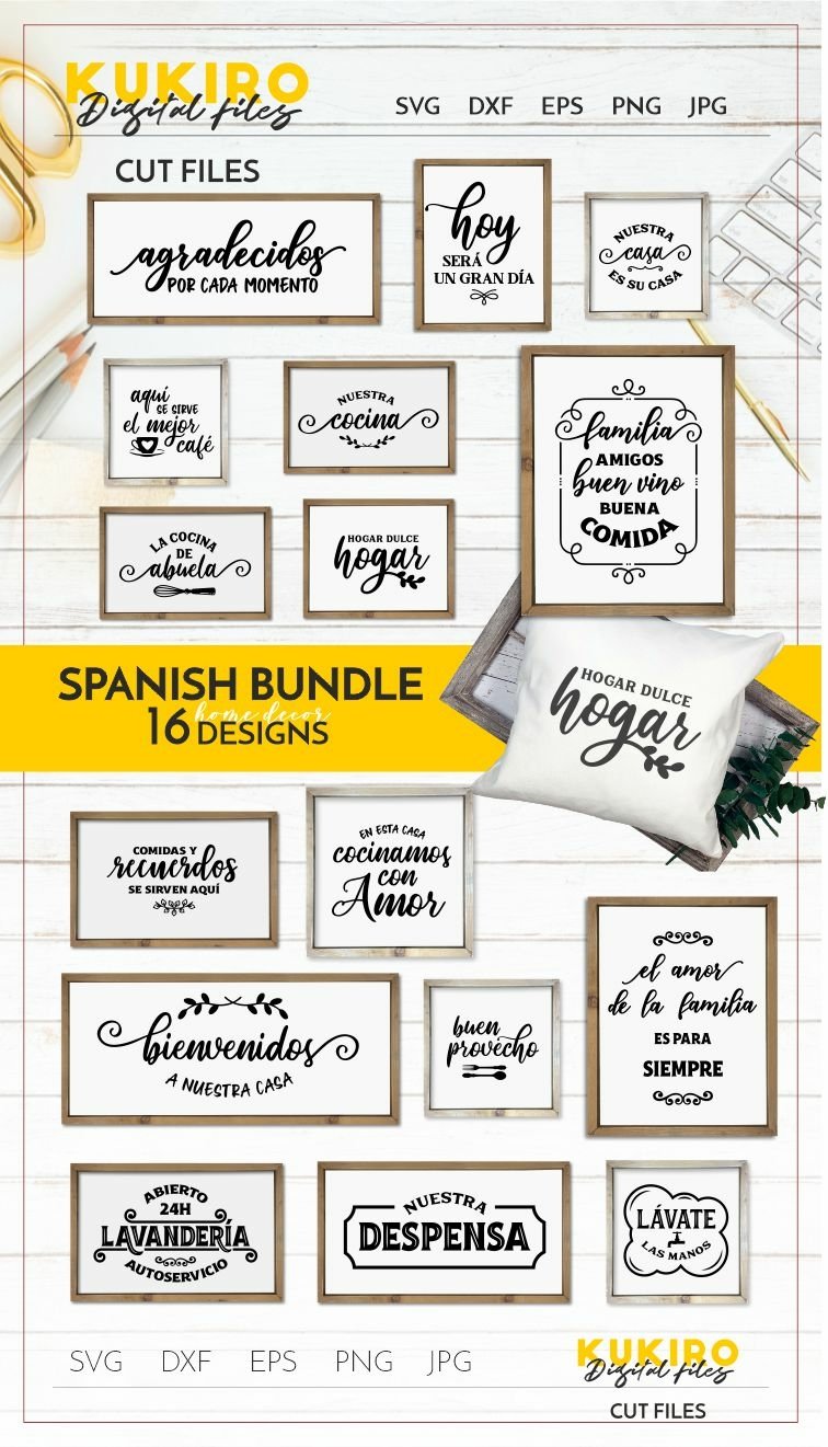 Spanish SVG BUNDLE - home decor spanish signs Svg (1493121)