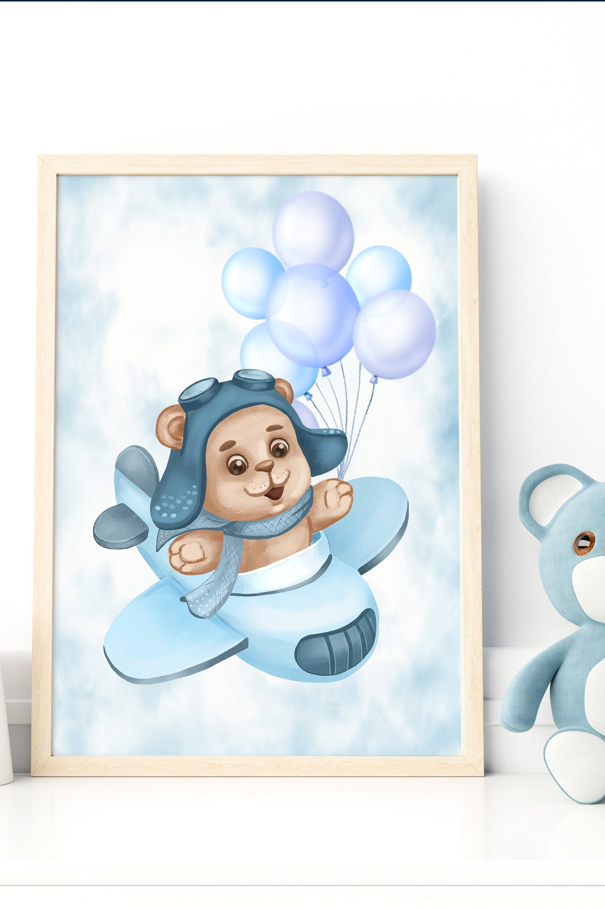 Teddy Bear clipart, Baby Boy, Cute Kids clip art (1826579)