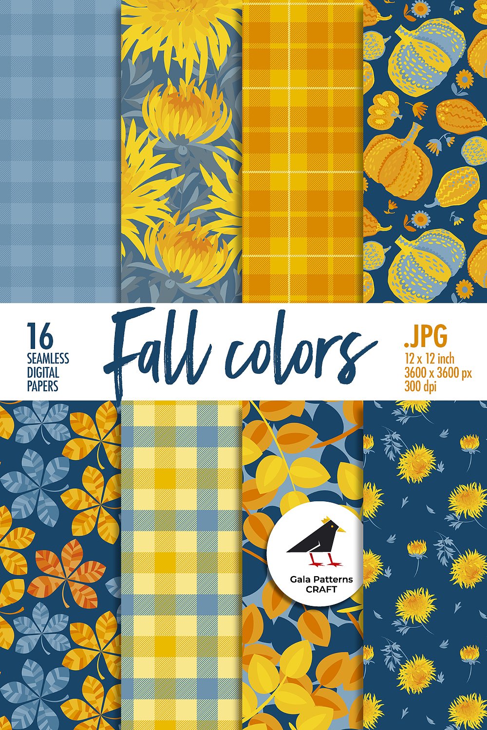 Autumn Digital Paper | Fall Seamless Pattern JPG