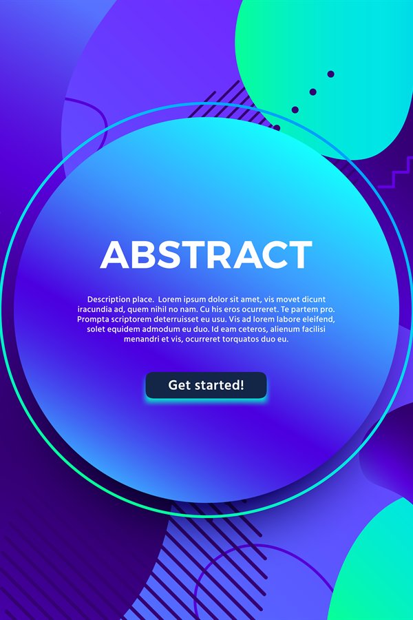 Abstract liquid frame. Modern fluid shapes frames design, co