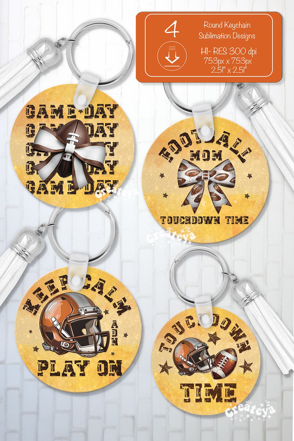 Basketball Round Keychain Bundle Sport Sublimation Round png