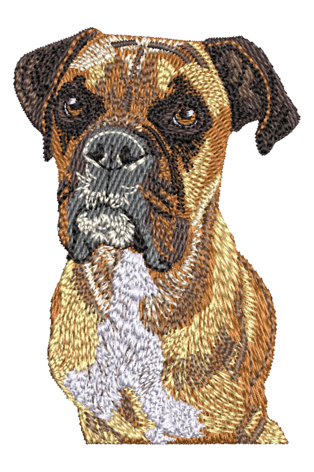 Boxer dog machine embroidery file