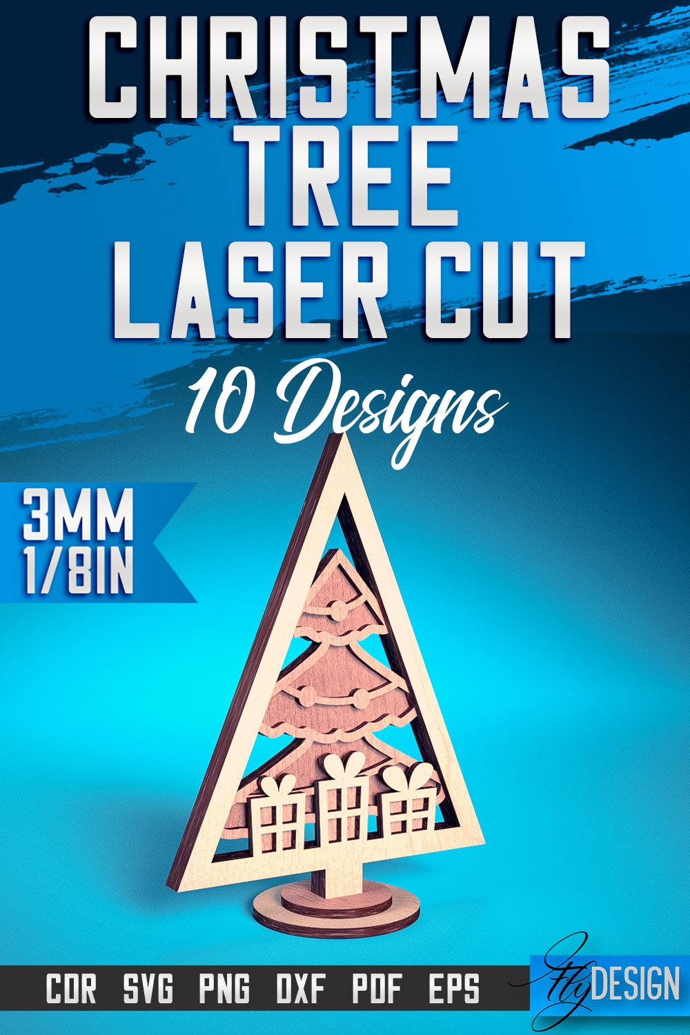 Christmas Tree Laser Cut Design | Christmas Gift (2694880)