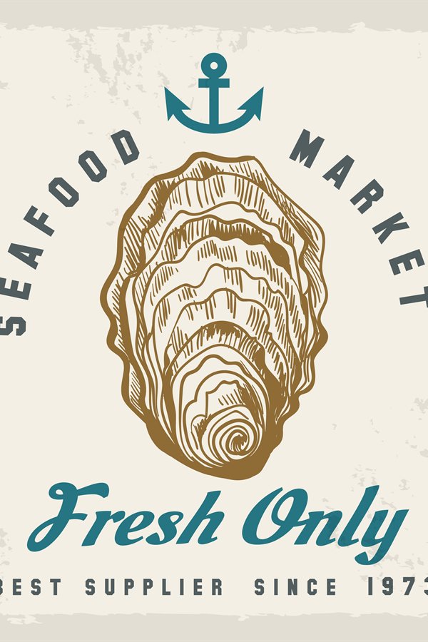 Oyster shellfish poster