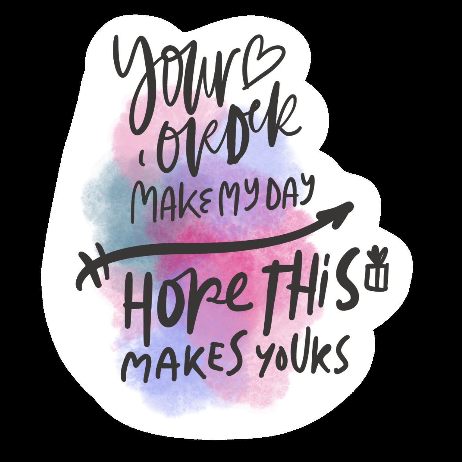 Your order make my day. Hope, this make yours | sticker