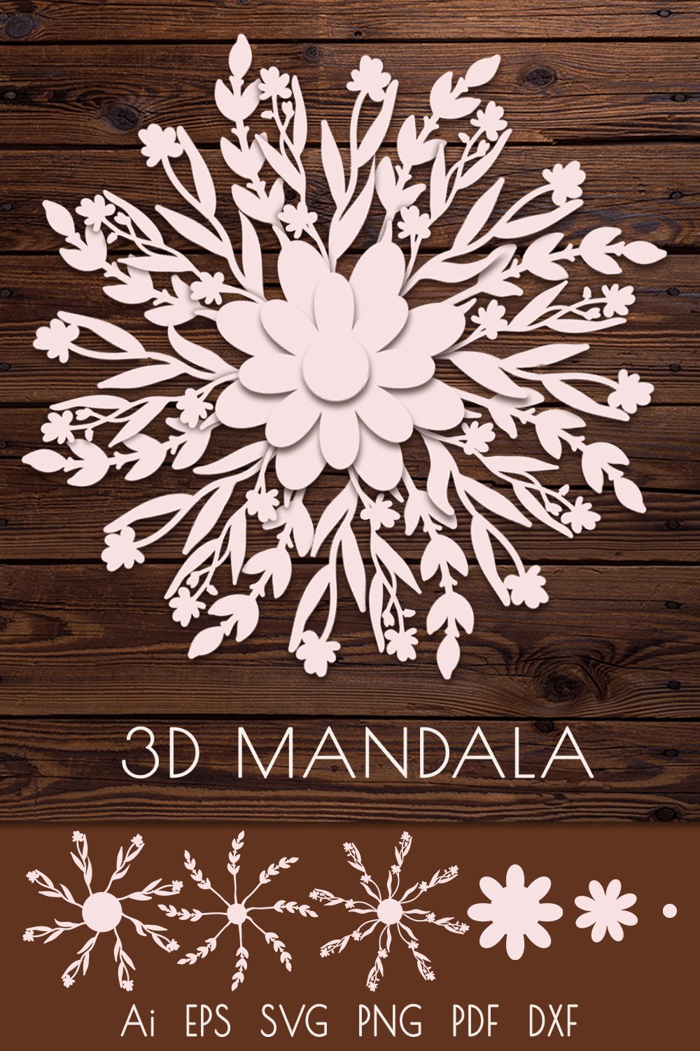 3d flower spring mandala