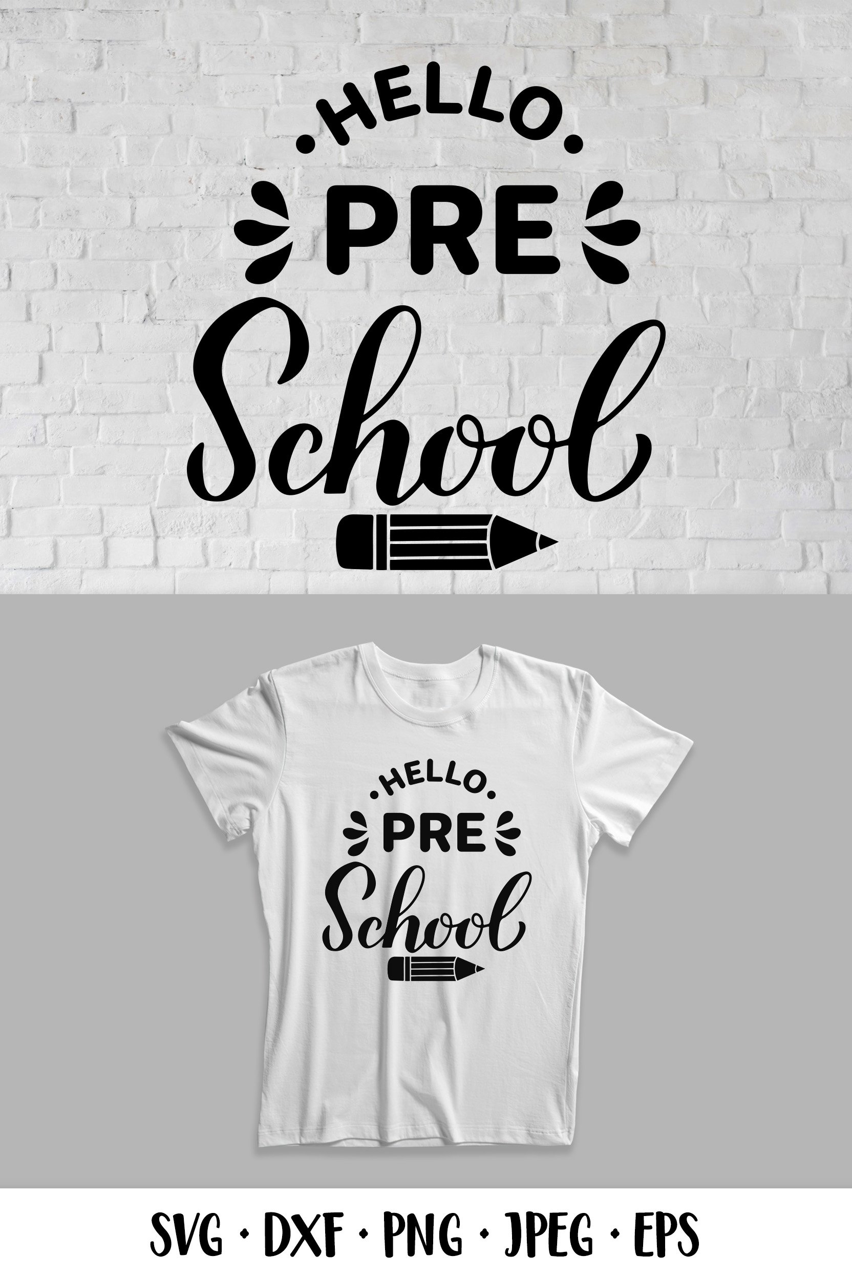 Hello preschool SVG. First day of school (2108467)