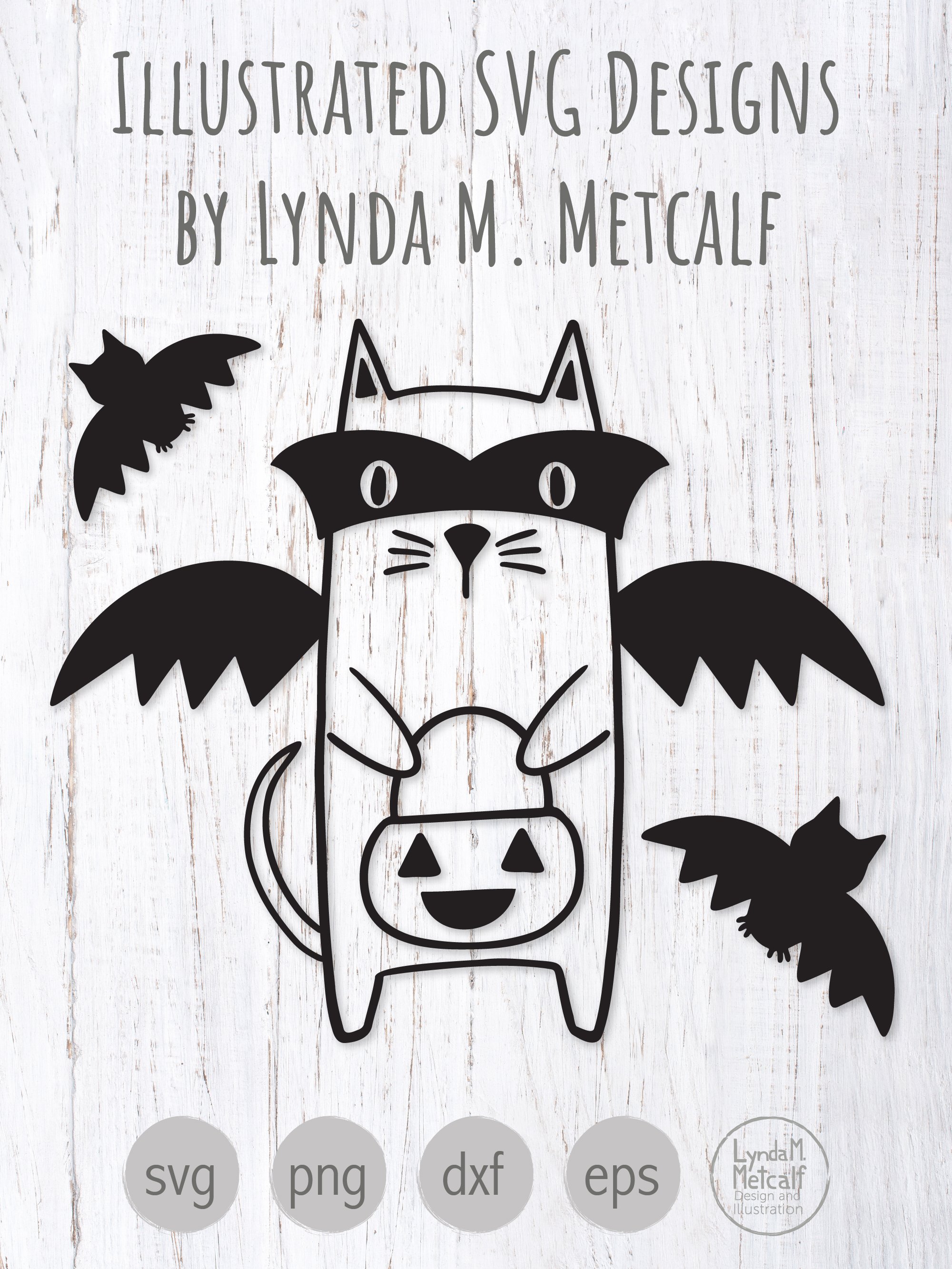 Bat Cat Svg, Spooky Cat Svg, Cute Halloween Cat Png