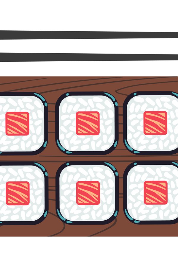 Sushi and chopsticks vector illustration (791027)