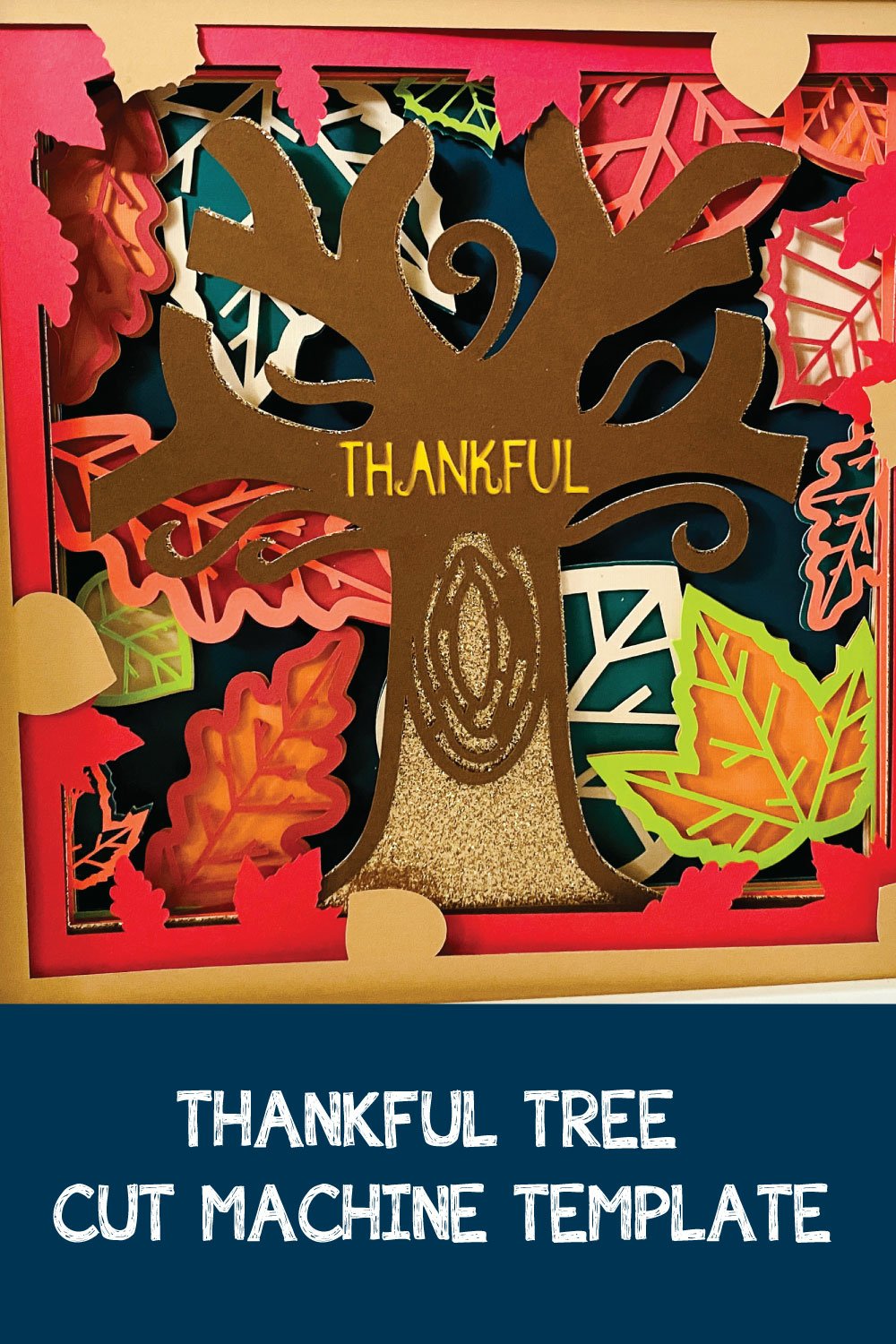 Thankful Tree Layered Christmas Shadowbox - SVG Cut File