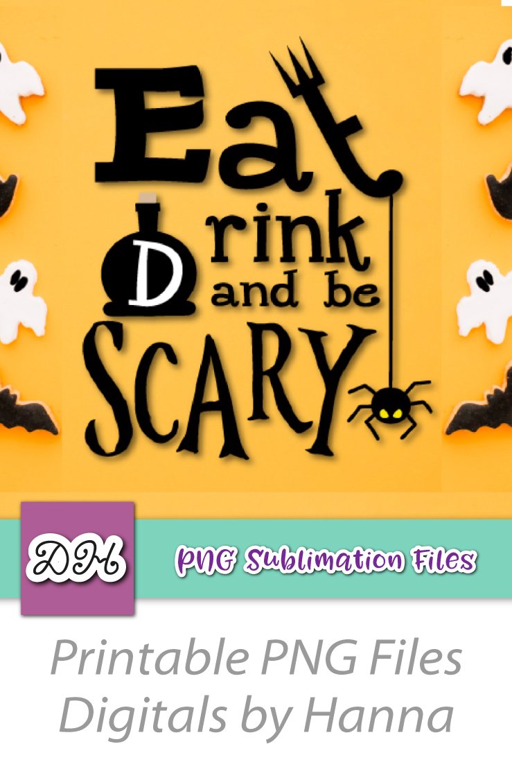 Eat Drink and be Scary Happy Halloween Sign