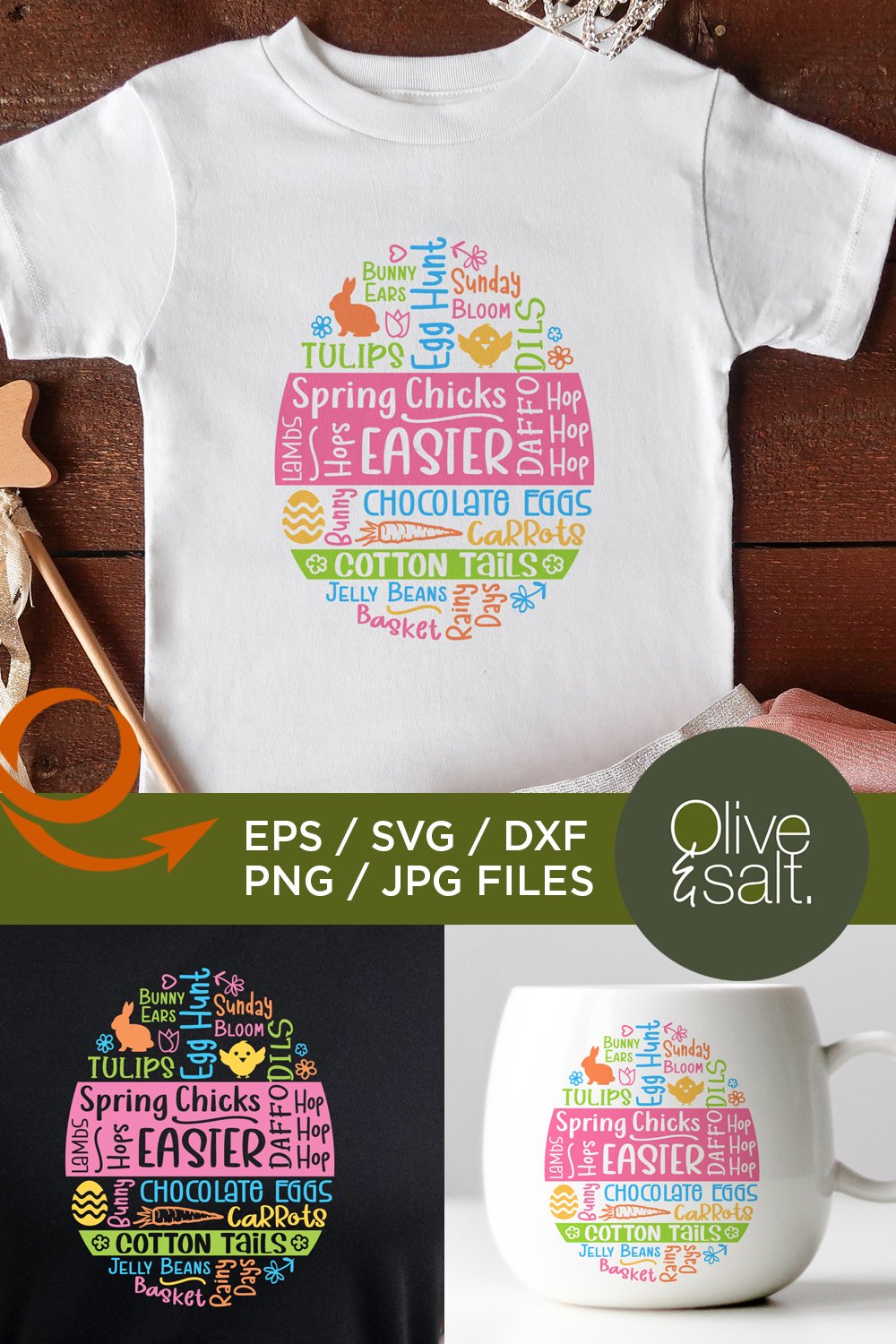 Easter SVG, Easter Word Art SVG, Subway Art Sublimation