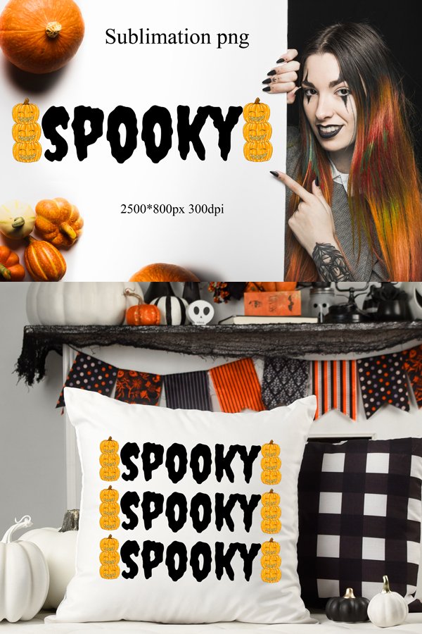 Halloween Spooky Sublimation Design Png