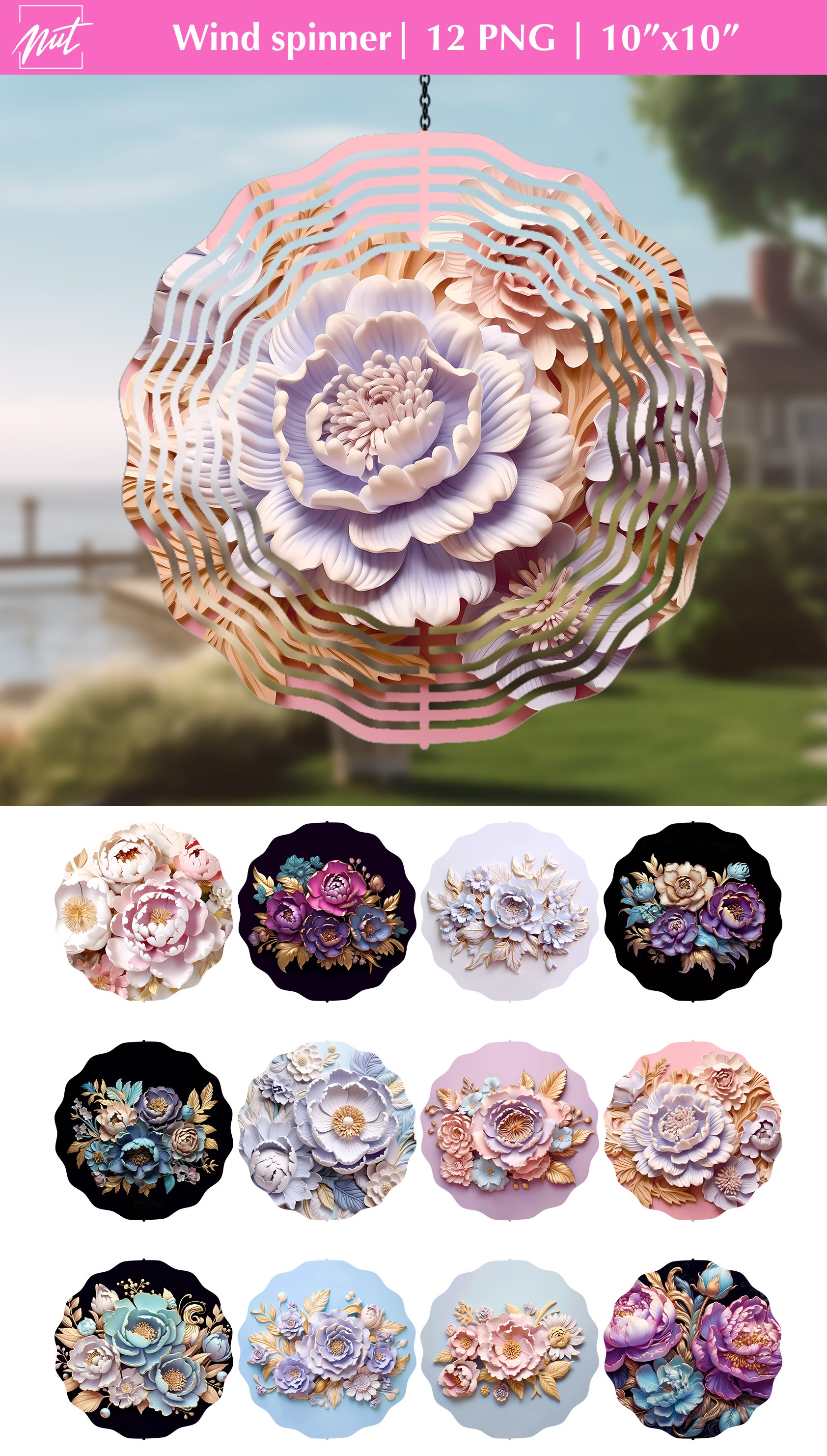 Wind spinner sublimation designs