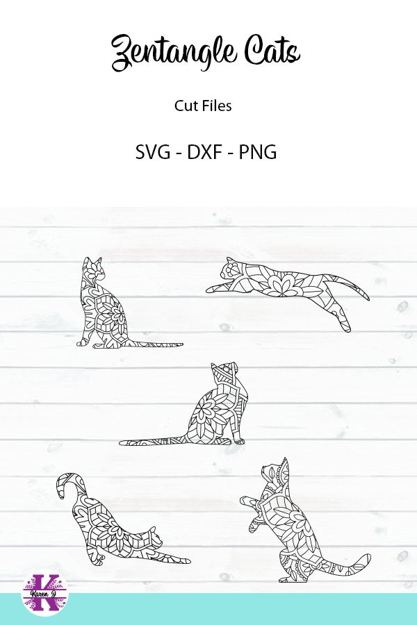 Zentangle Cats - SVG (299387) | Cut Files | Design Bundles