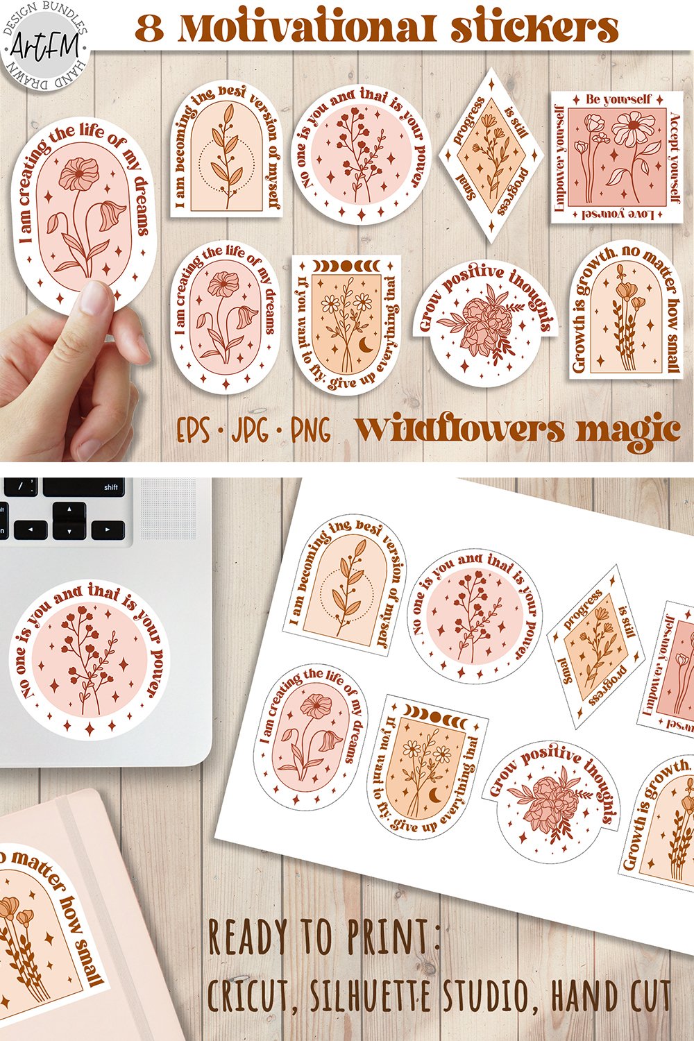 Inspirational Sticker Bundle | Motivational Quote Stickers