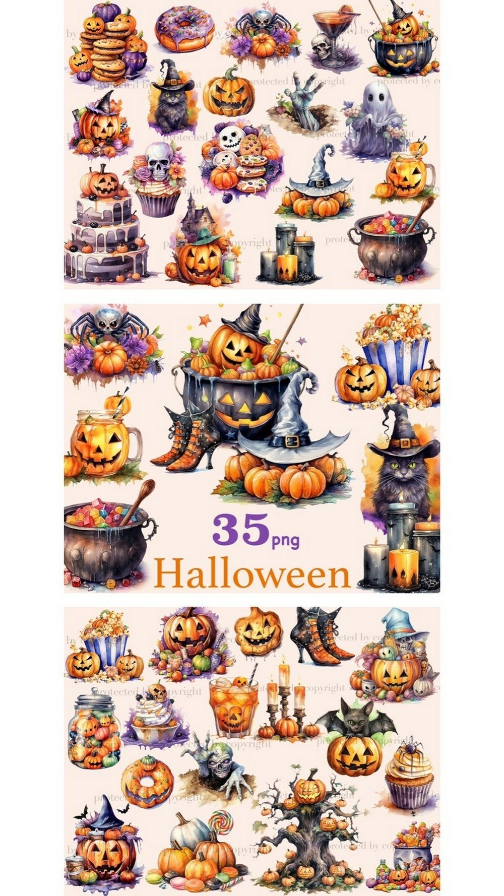Halloween Clipart Bundle | Jack O Lantern Images
