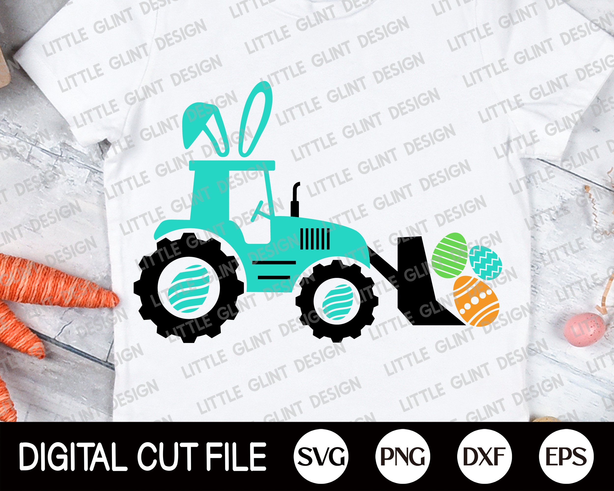 Svg Easter, Bunny Easter, Easter Tractor Egg, (1212772)