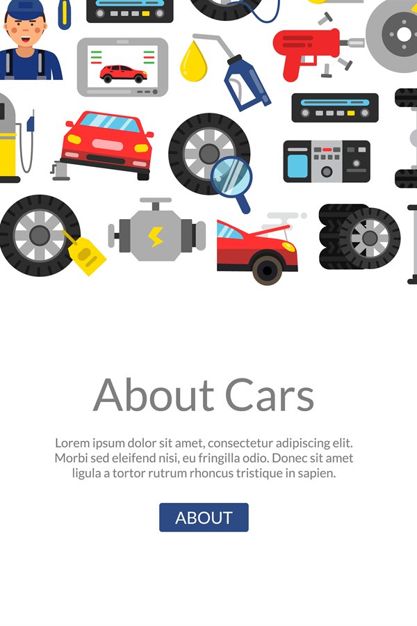 Vector background car service