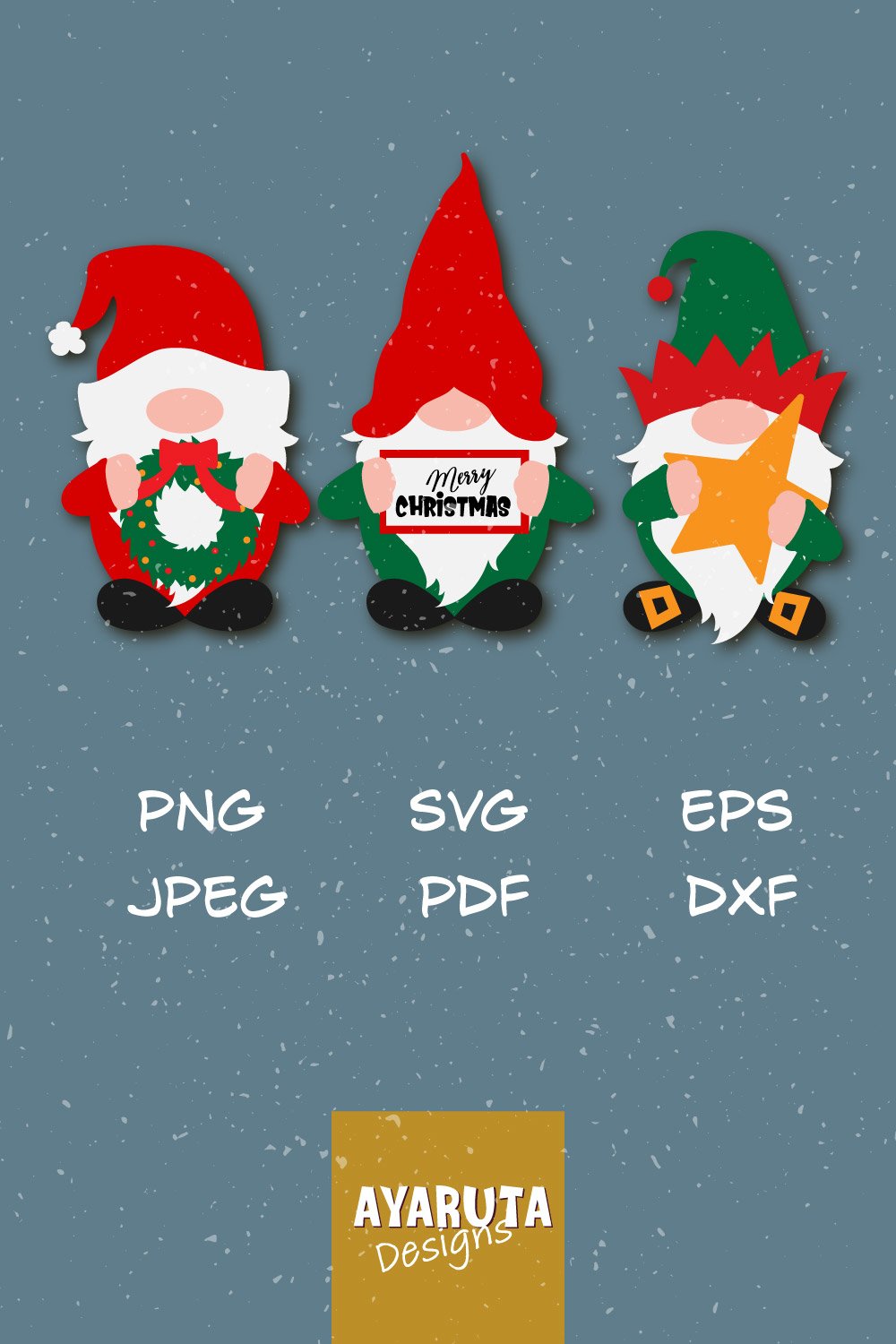 Christmas Gnomes Clipart SVG Hygge Gnomes in Santa (1032956)