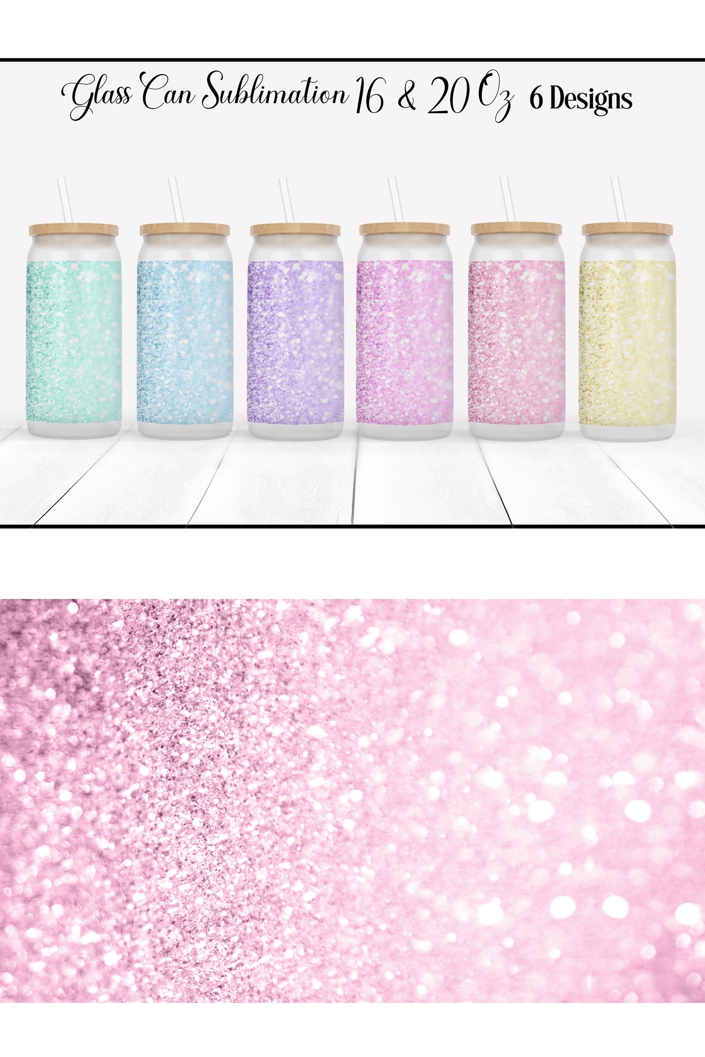 Pastel Glass Can Sublimation | Beer Can Glass