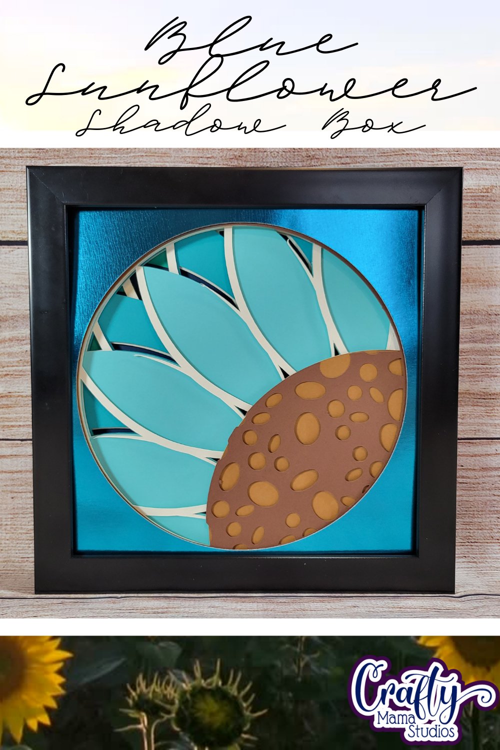 Sunflower Svg Shadow Box, 3D Spring Flowers Floral Cut File