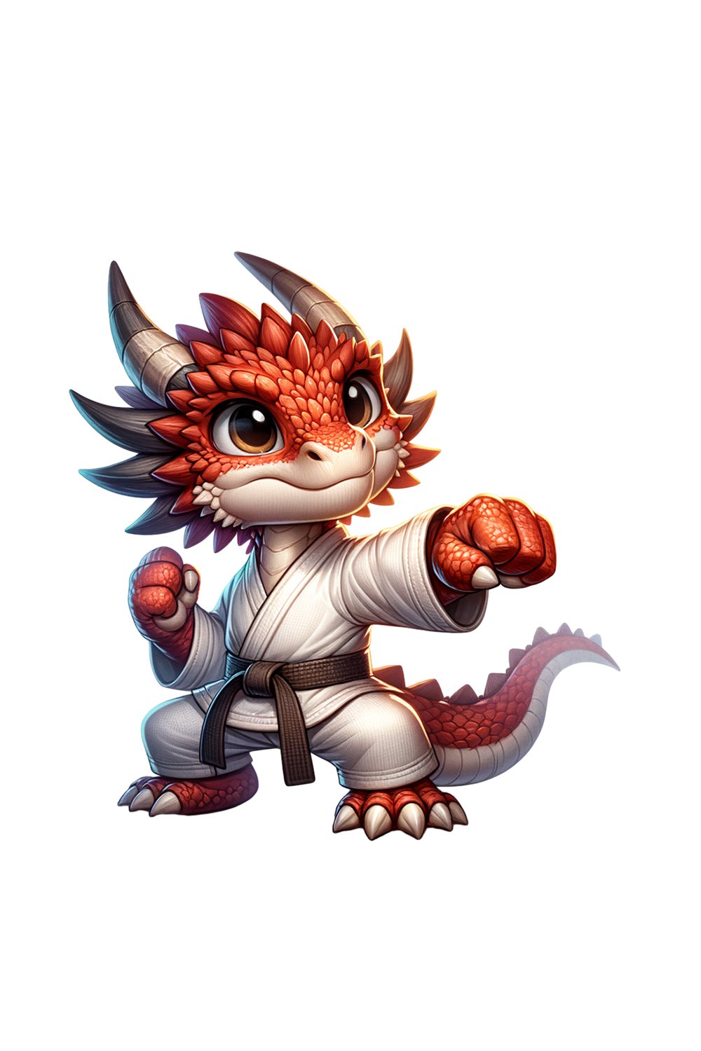 Dragon Karate Clipart Sublimation PNG Design