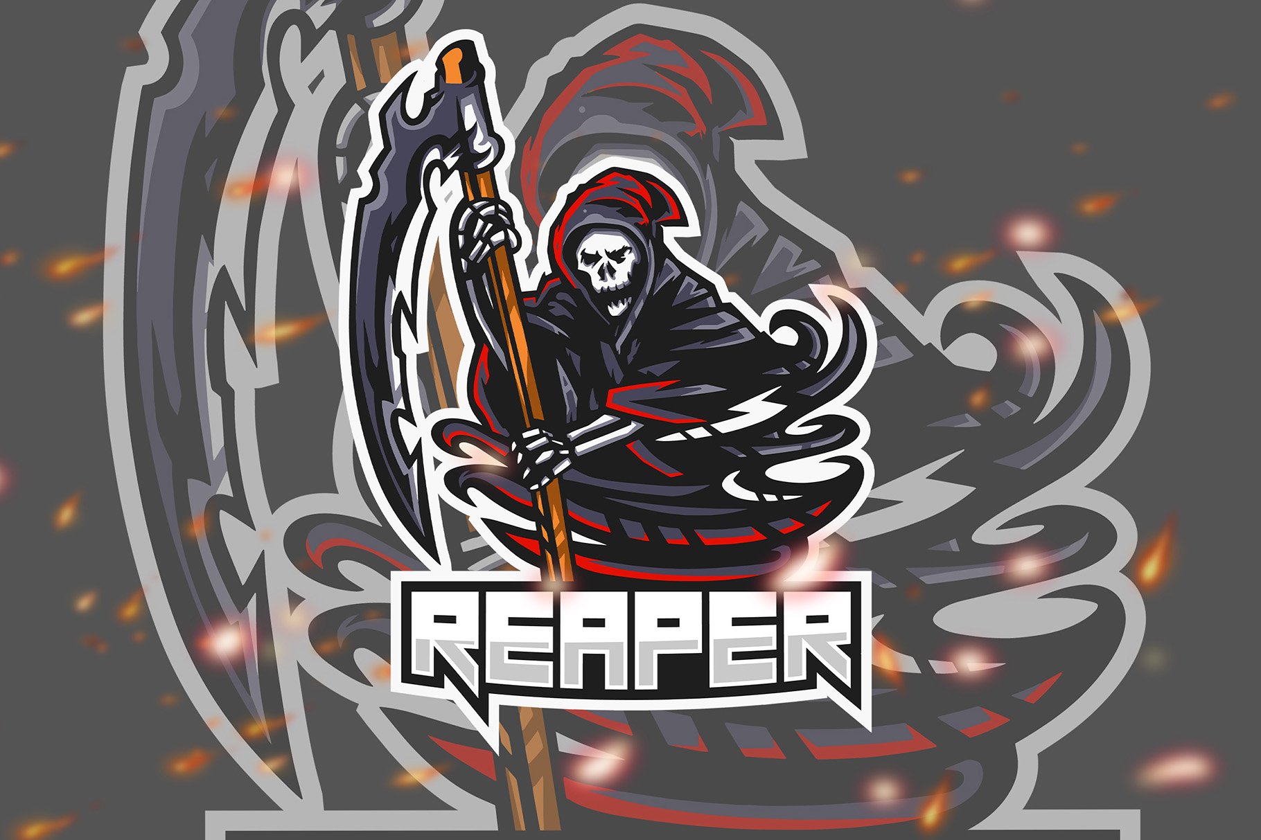 Reaper Character Esport Gaming Logo