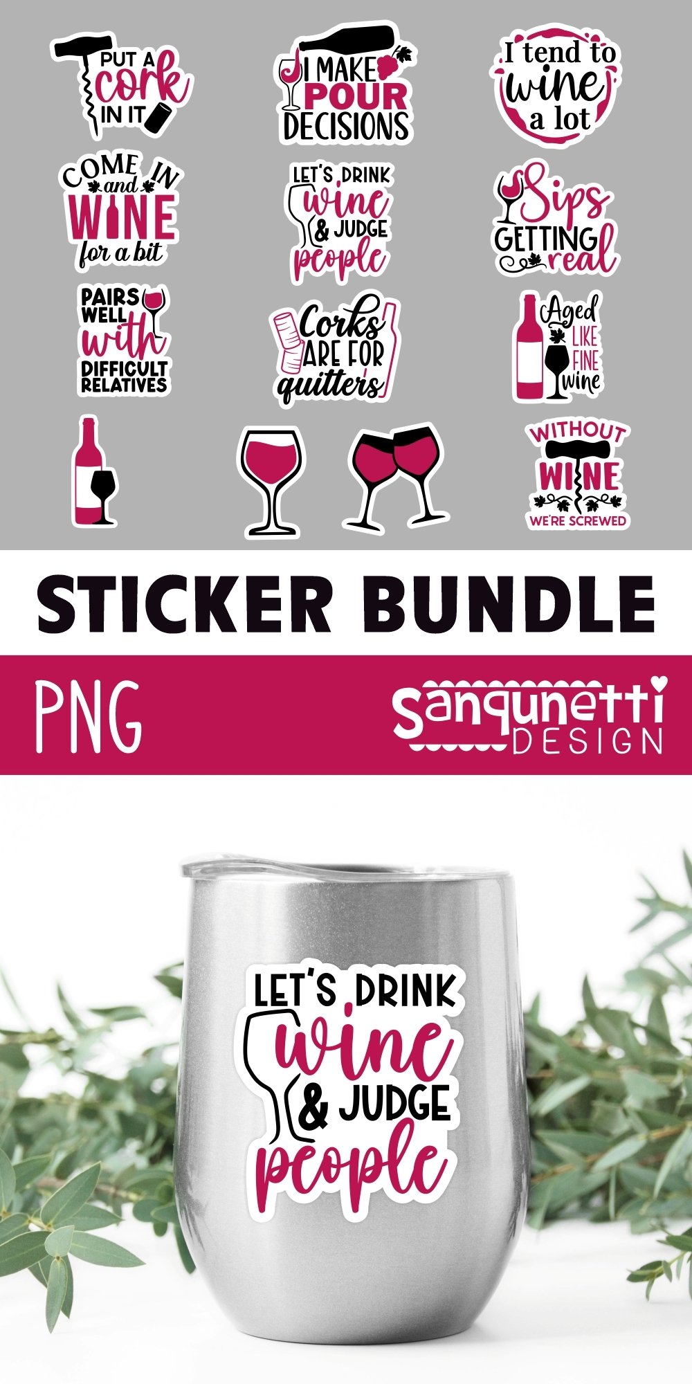 Funny Wine stickers