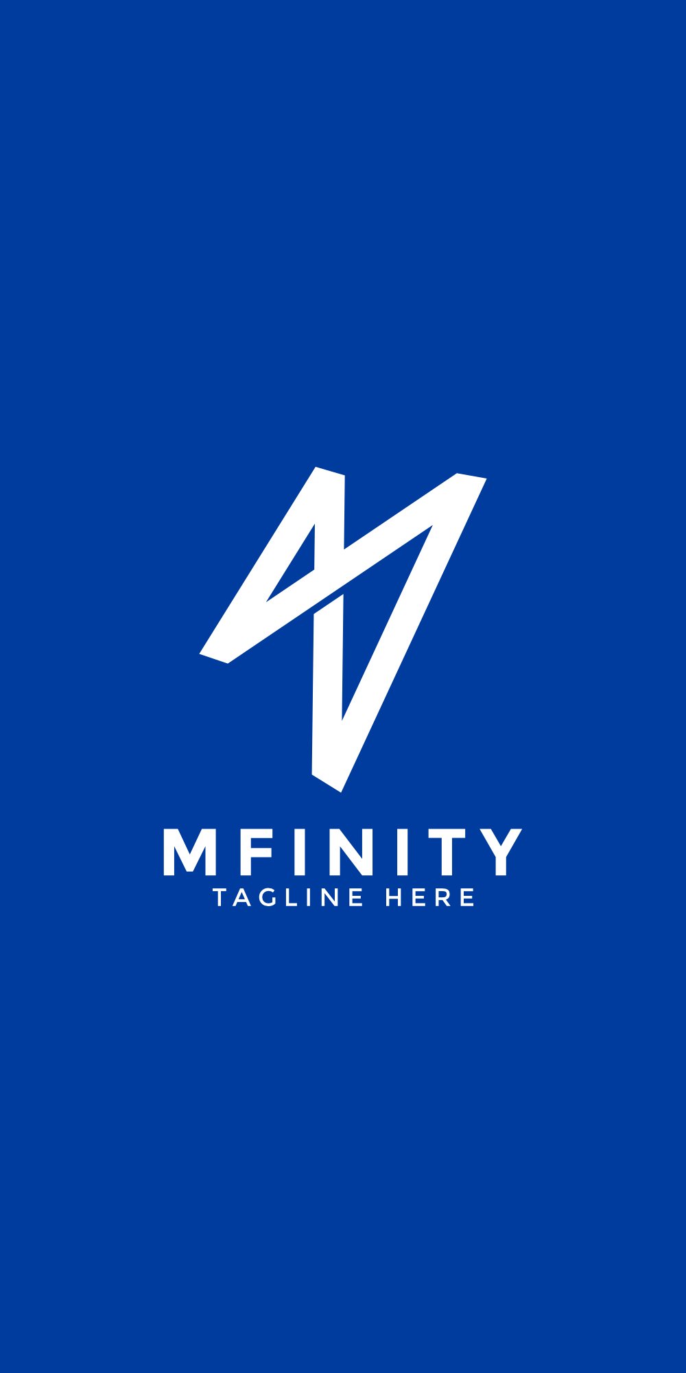 Infinity M modern minimalist initials logo design