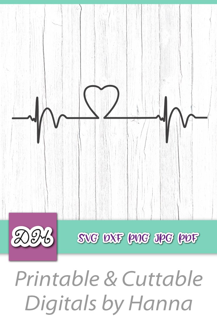 Heartbeat SVG for Cricut Heart Beat Sign EKG Cardio Pulse