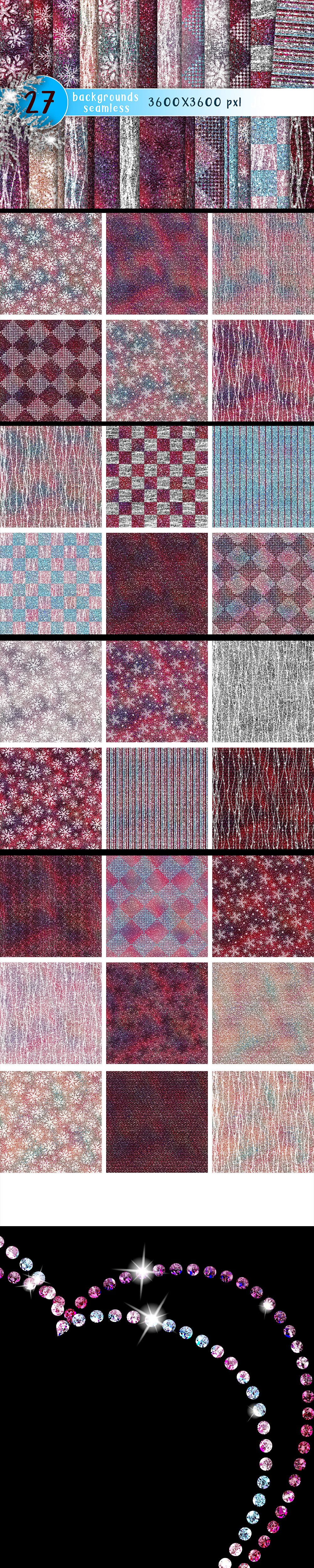 Bundle of Seamless shiny textures-27-Christmas frost
