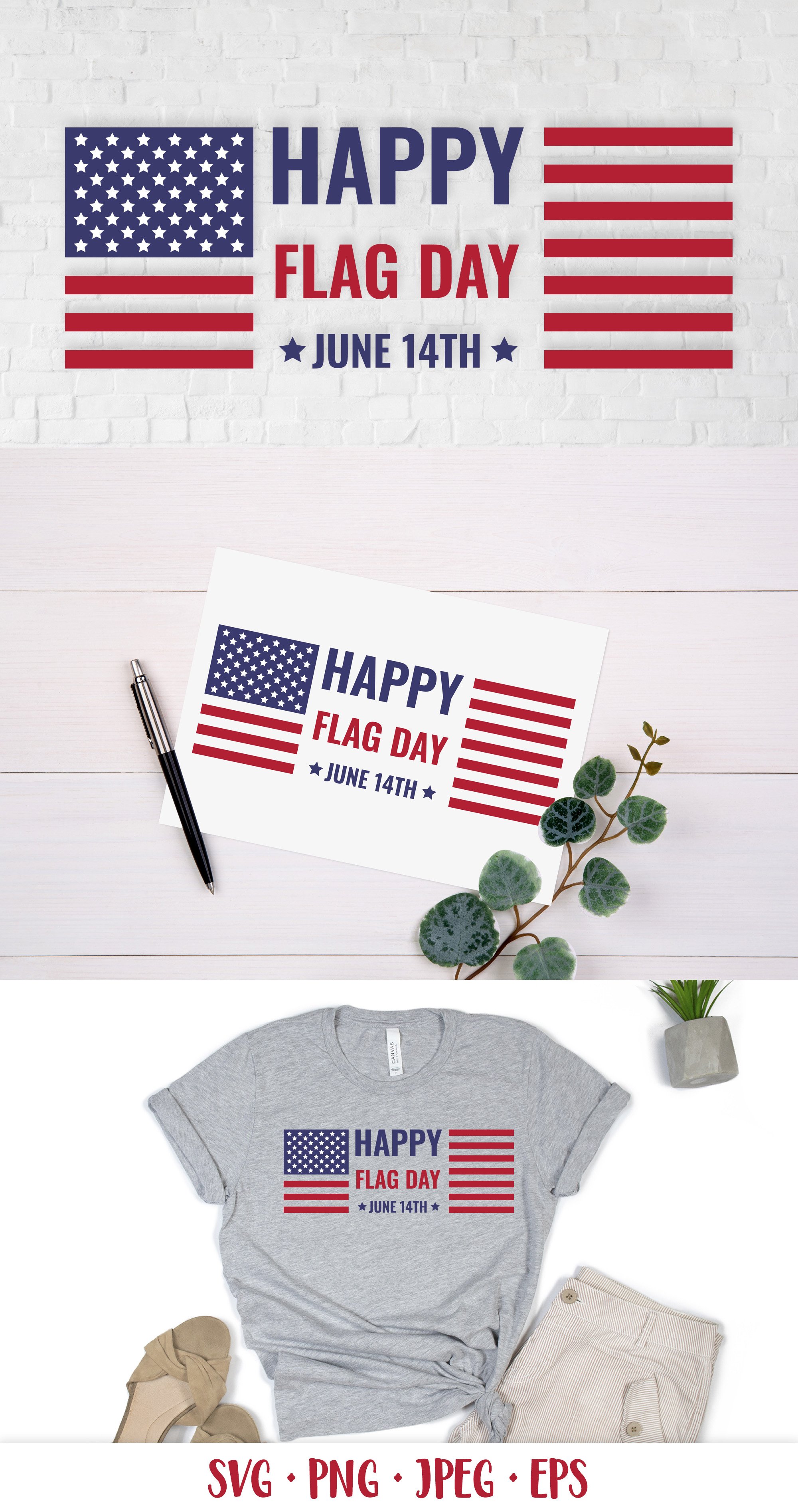 United States of America Flag Day SVG. US Flag