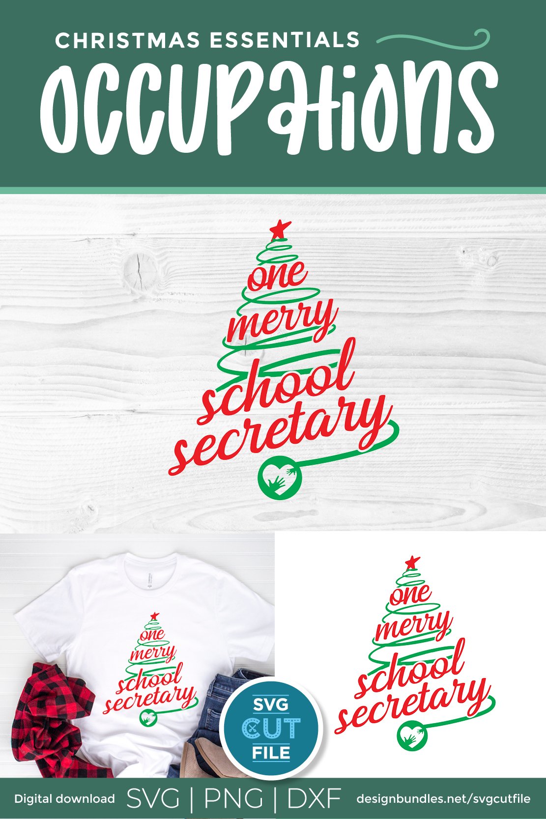 Christmas School Secretary svg, One Merry School Secretary