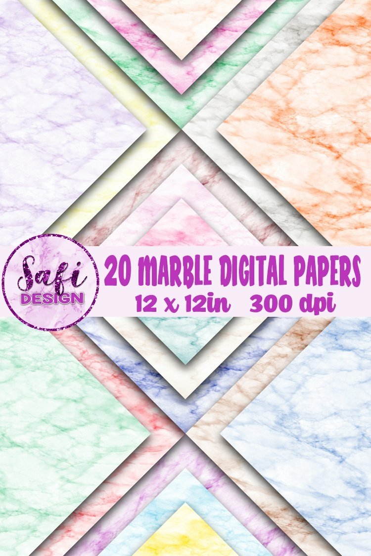 Marble Digital Paper Backgrounds