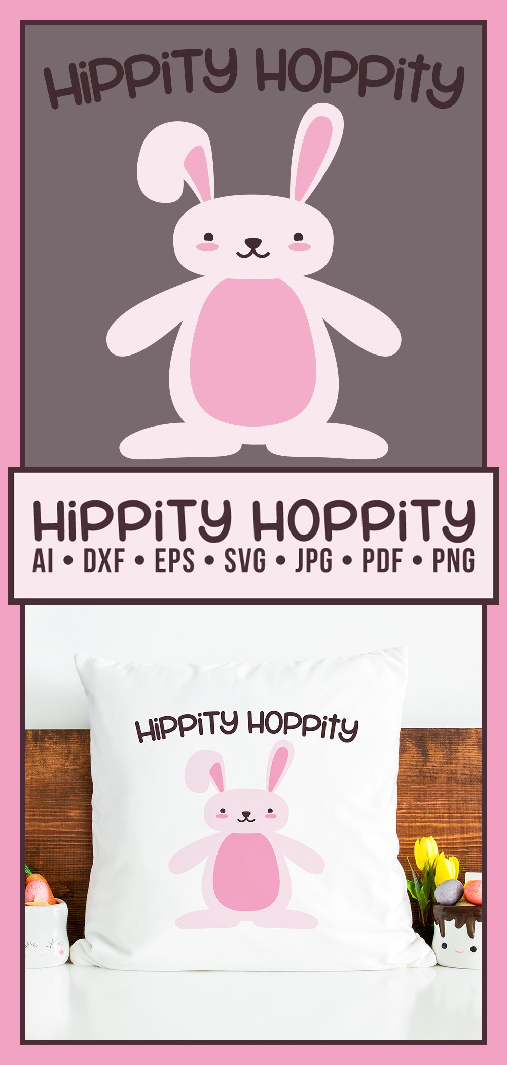 Hippity Hoppity Easter Bunny SVG