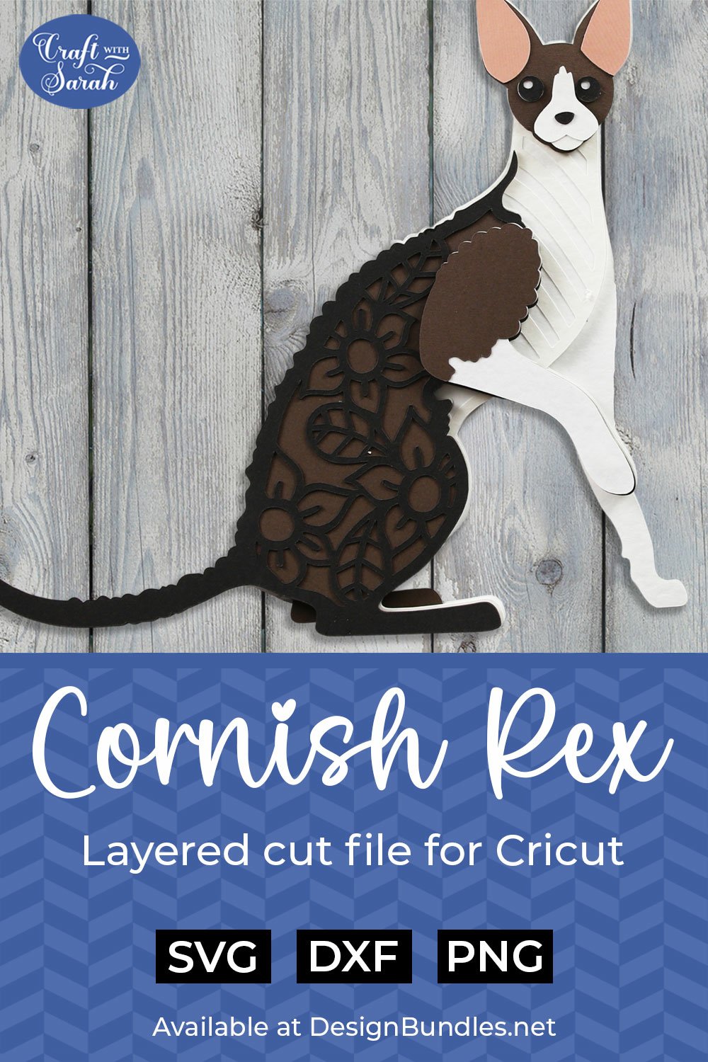 Cornish Rex SVG | 3D Layered Cornish Rex Cat SVG