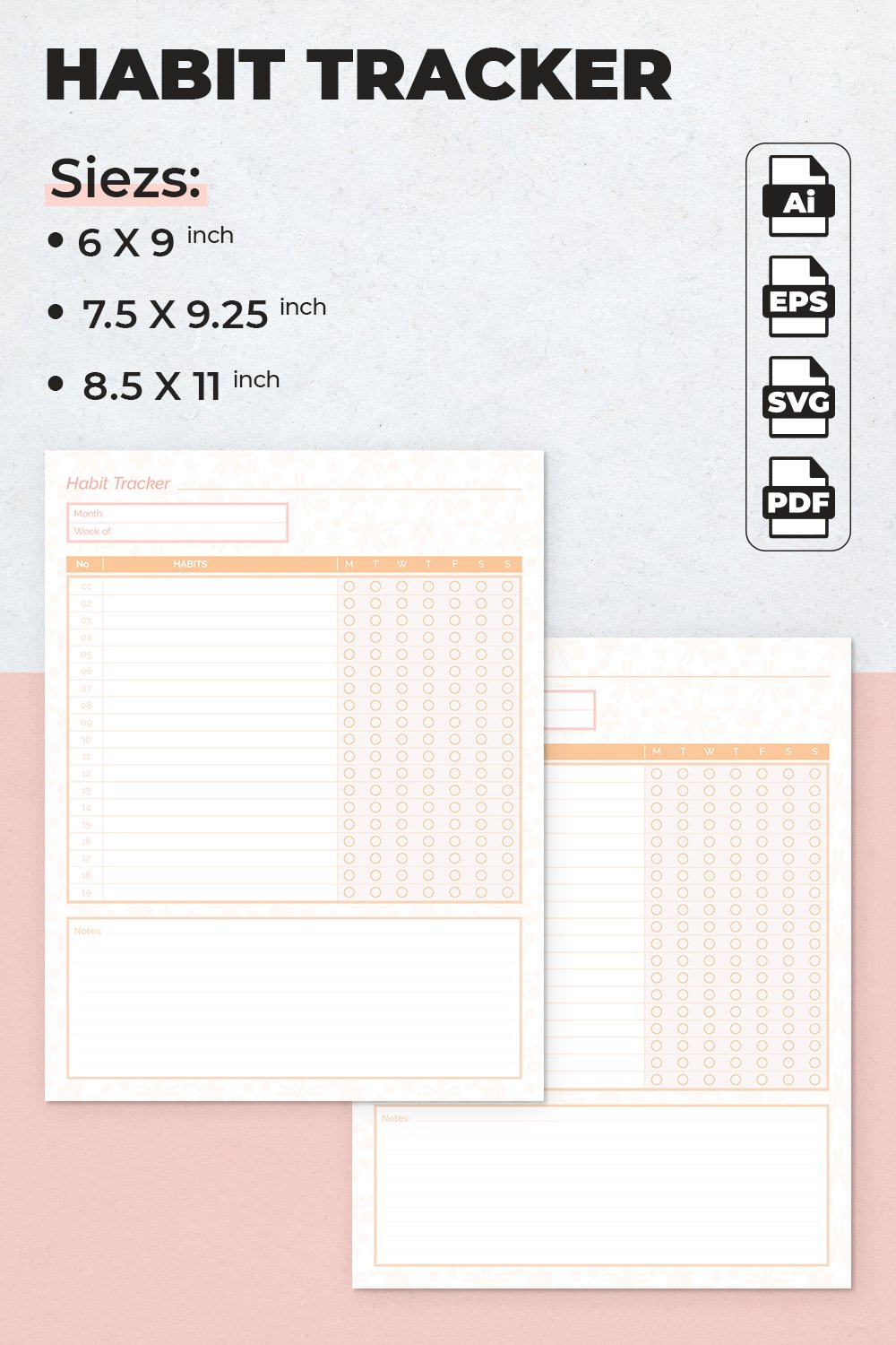 Habit Tracker | Planner Template (2160003)