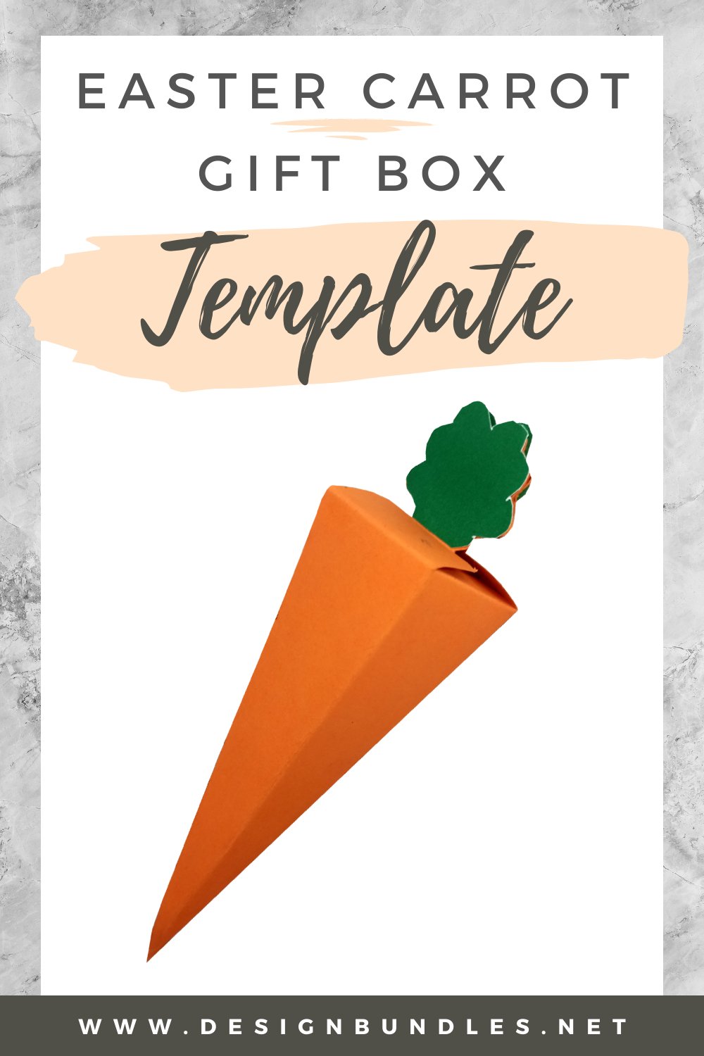Carrot Box Template SVG Easter Box Template SVG