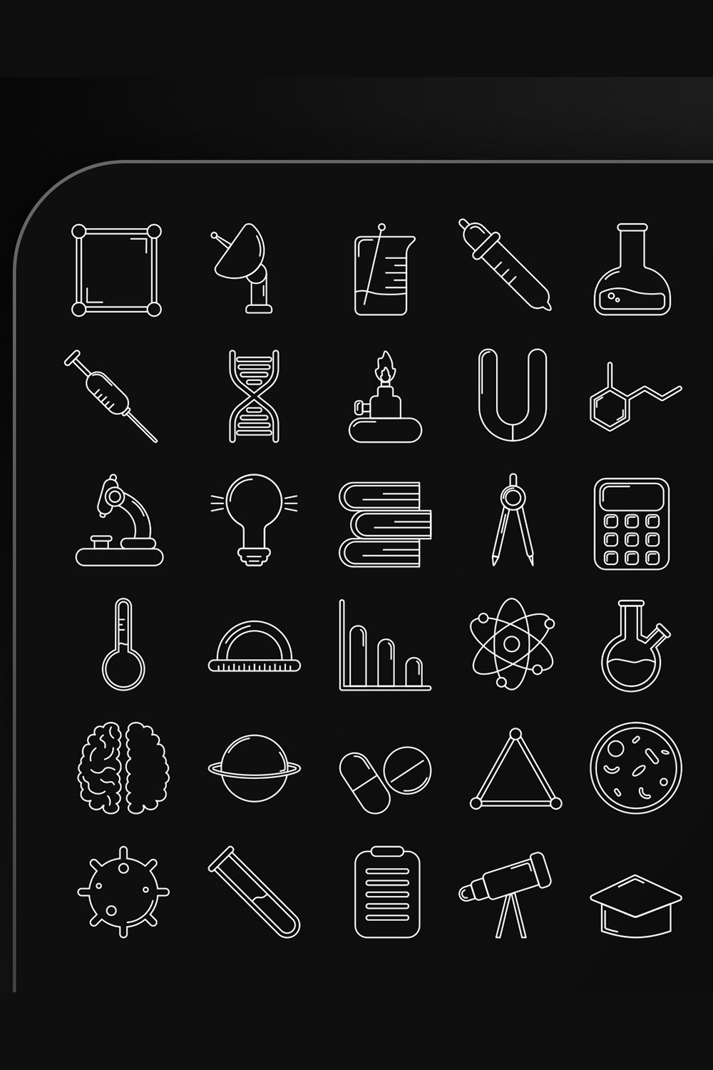 Science icon pack sign art collection (2649646)