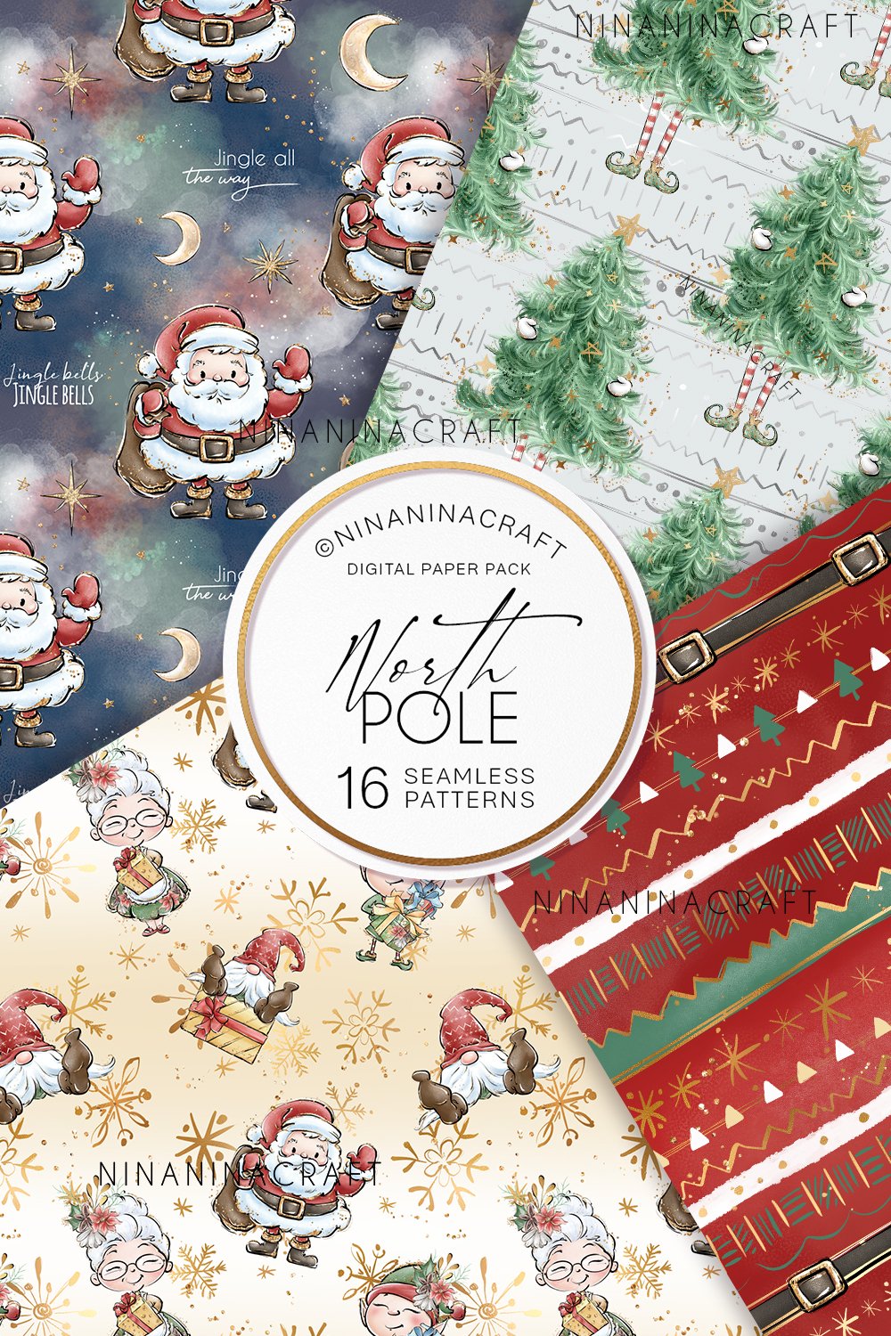 christmas pattern, santa claus pattern