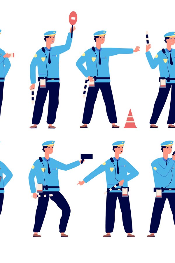 Traffic police. Road security, traffic control patrol office