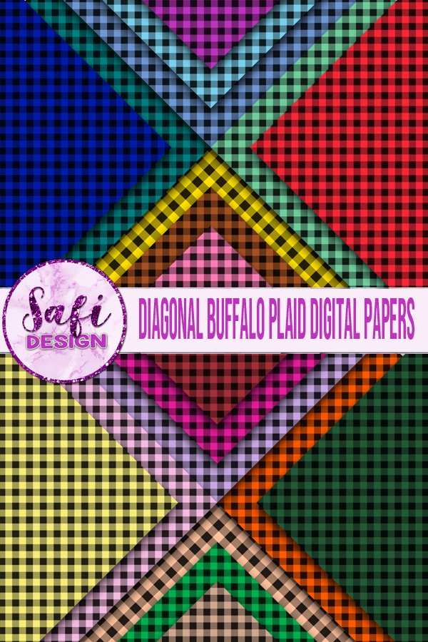 Buffalo Plaid Seamless Digital Paper Backgrounds