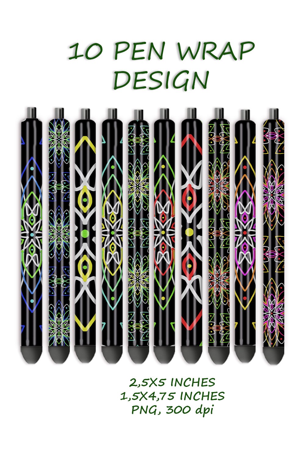 Ornamental Pen Wrap Design Bundle.v16 (1934921)
