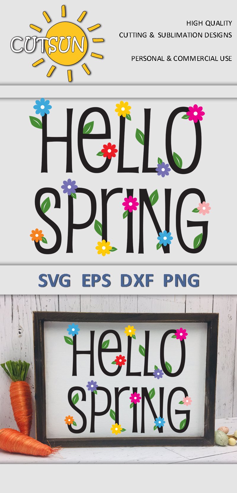 Spring SVG | Hello Spring SVG cut file - spring design