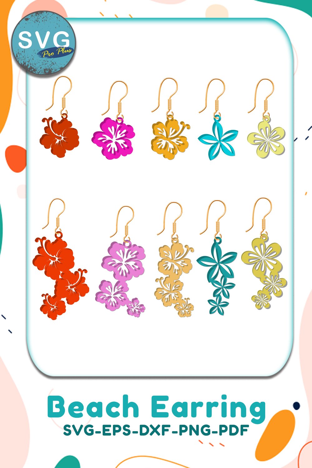 Hawaii flowers earring svg, Beach Earring (2533861)