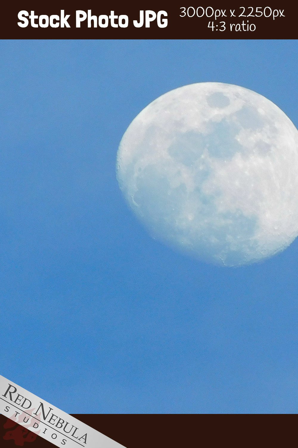 Daytime Moon Stock Photo | Nature Photography